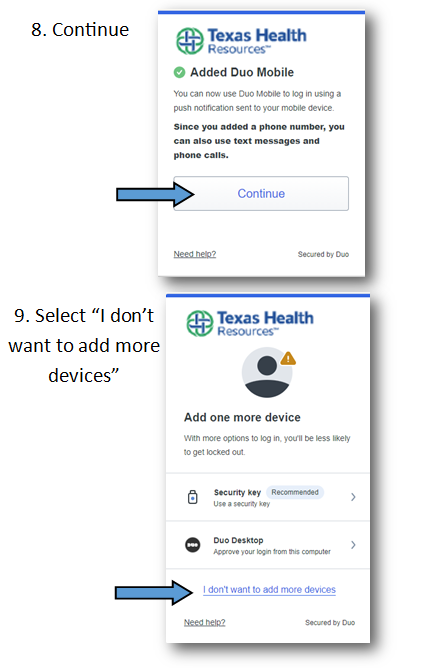 THR - Texas Health Resources - MFA - DUO Set Up – Accuity